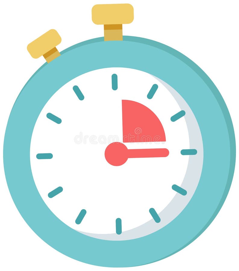 Blue Round Stopwatch with Red Arrow. High Speed Timer for Plans ...