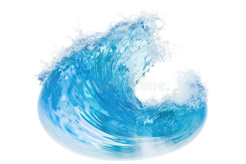 Blue Round on White Background. Generative AI Stock Illustration ...