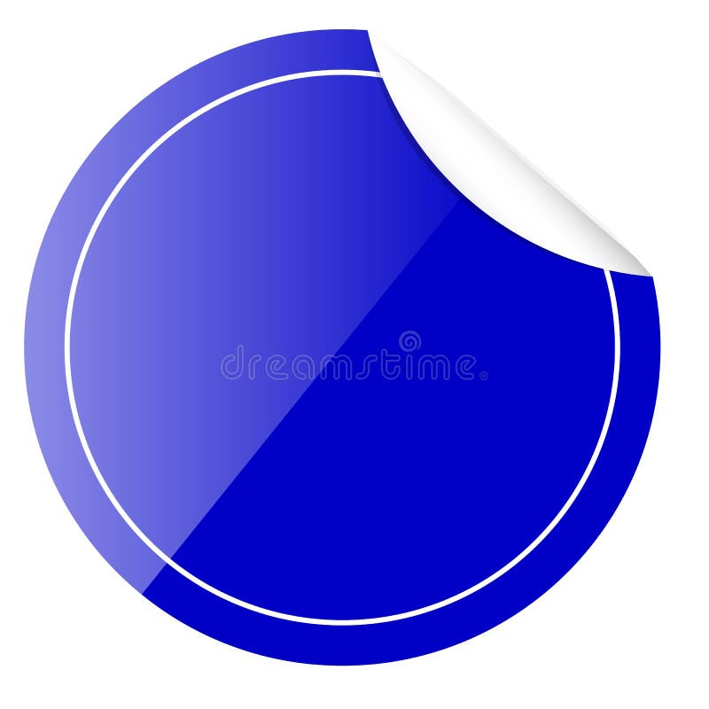 Blue Rounded Blank Tag, Isolated on White Stock Vector - Illustration ...