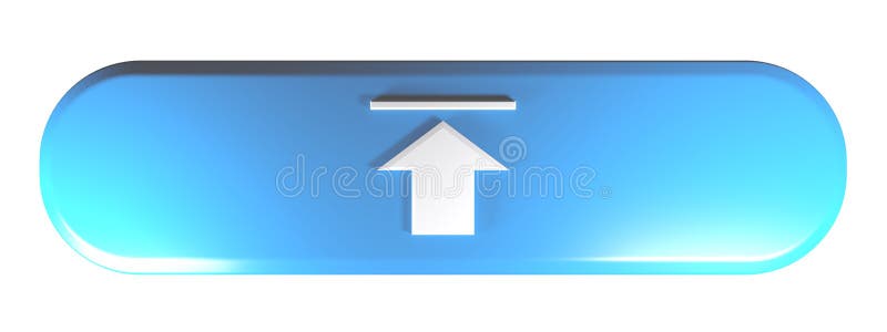 Blue Rounded Rectangle UPLOAD - 3D Rendering Illustration Stock ...