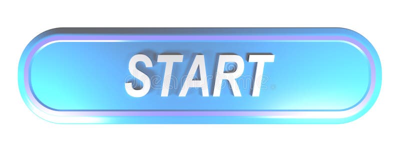 Blue Push Button With @ Symbol - 3D Rendering Stock Illustration ...