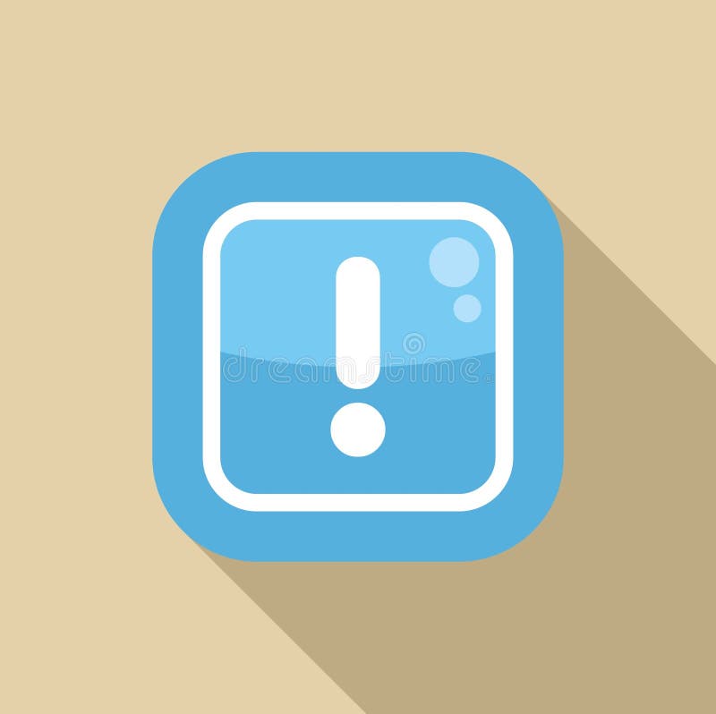 Blue Rounded Square App Icon Showing an Exclamation Mark Stock ...