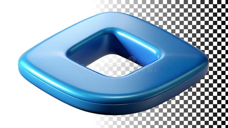 Blue Rounded Square, Geometric Shape and Modern UI Element Png ...