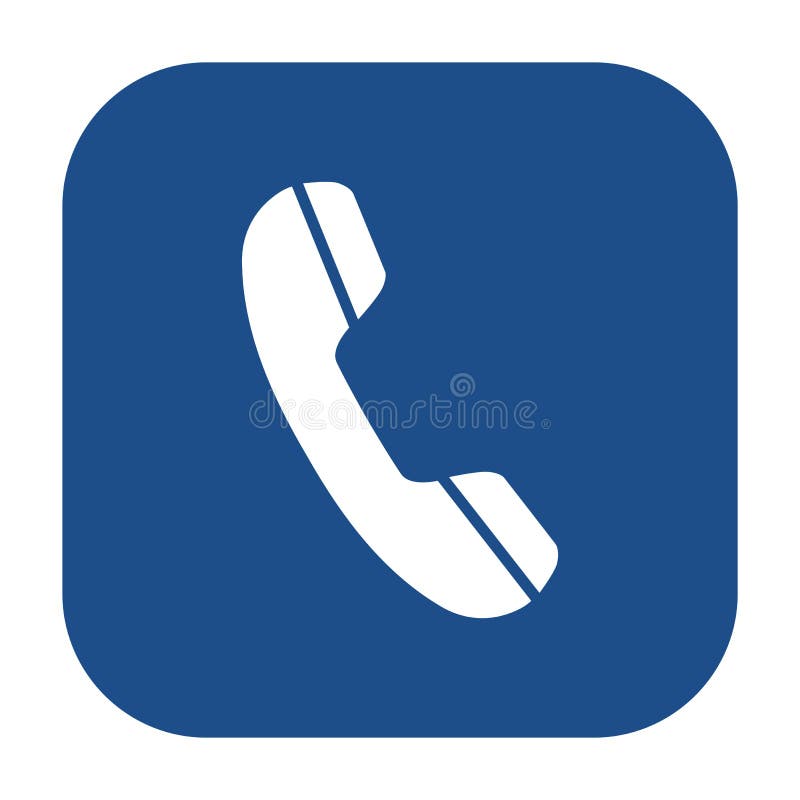 Rounded Telephone Receiver Icon, Phone Icon, Contact Symbol Stock ...