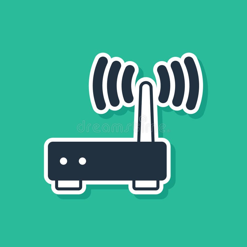 Blue router stock illustration. Illustration of bandwidth - 26253538