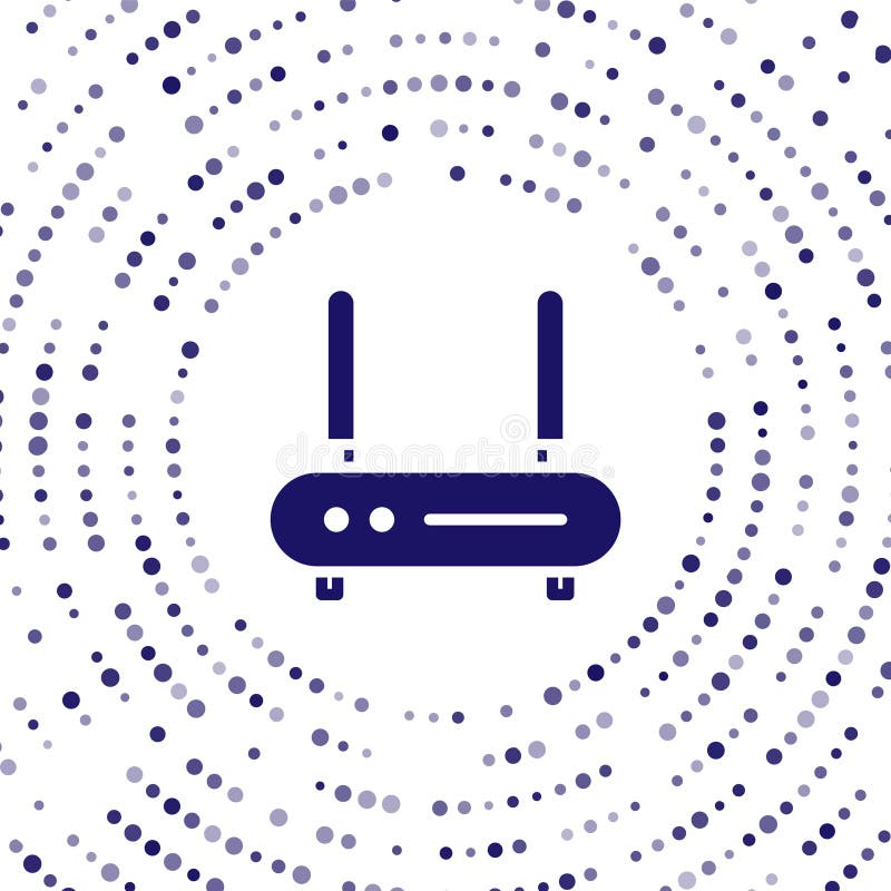 Blue router stock illustration. Illustration of bandwidth - 26253538
