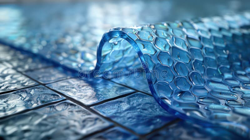 Blue Rubber Antislip Mat, Textured Abstract Background. Generative AI ...