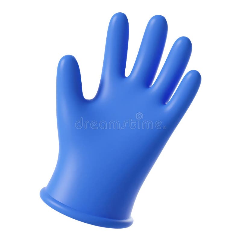 Blue Rubber Glove stock illustration. Illustration of wear - 384229092