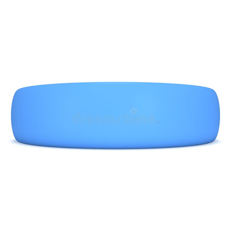 Blue Rubber Plastic Stretch White Bracelet Stock Illustration ...