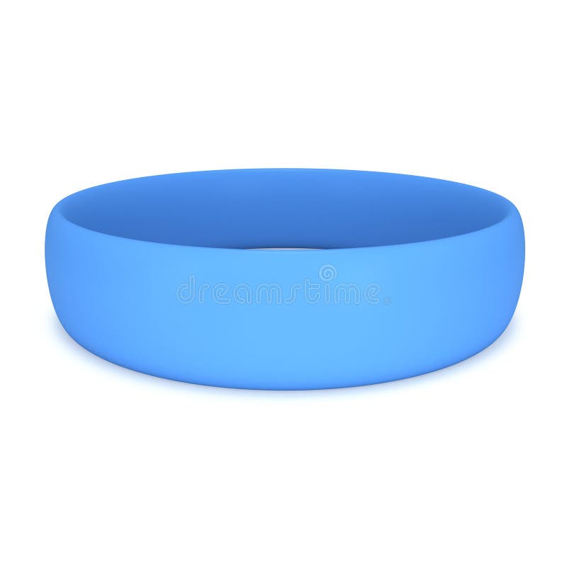 Blue Rubber Plastic Stretch White Bracelet Stock Illustration ...