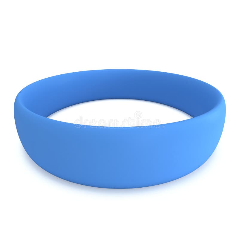 Blue Rubber Plastic Stretch White Bracelet Stock Illustration ...
