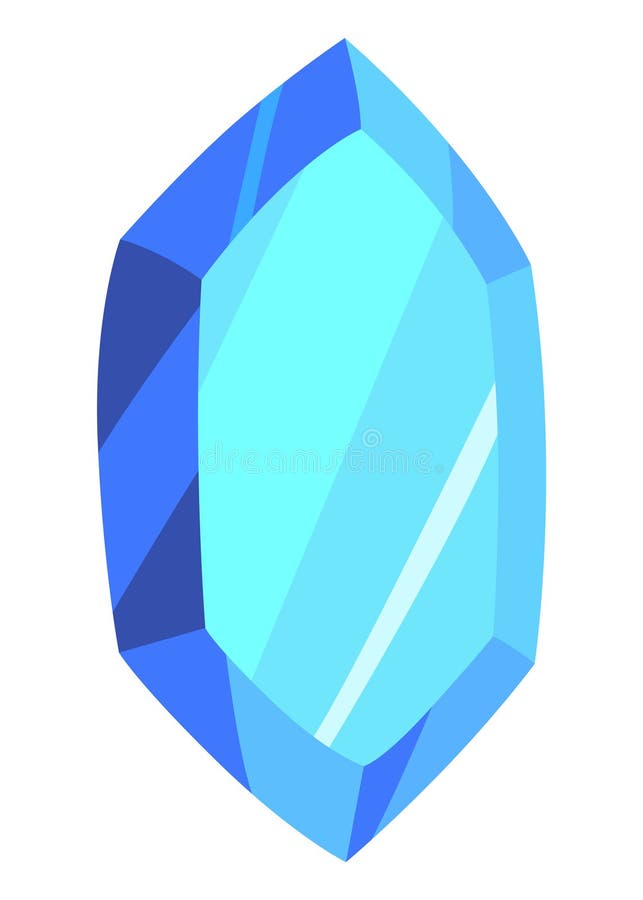 Blue Ruby Game Icon. Vector Cartoon Game Ui Symbol Stock Vector ...