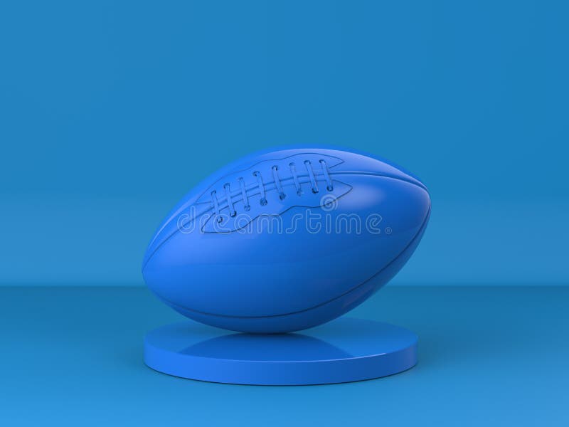 Blue Rugby Icon Isolated on Background. Trendy Simple Ball Vector ...