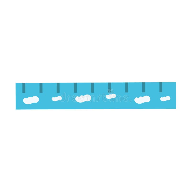 Blue Ruler Icon. Flat Isolated Illustration of Rule Vector Icon Stock ...