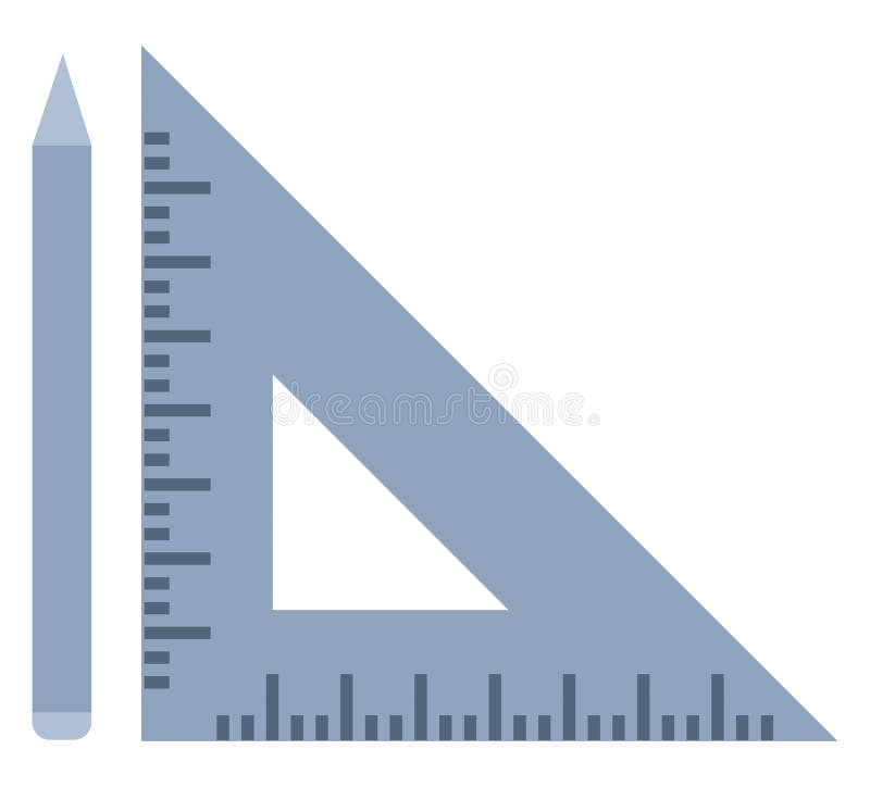 Blue ruler, icon stock vector. Illustration of rule - 259785239