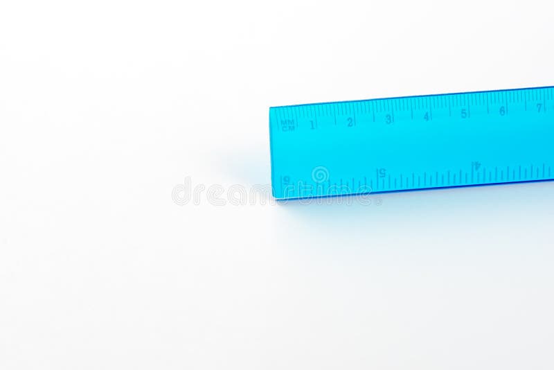 Blue ruler. stock photo. Image of office, ruler, color - 12140930