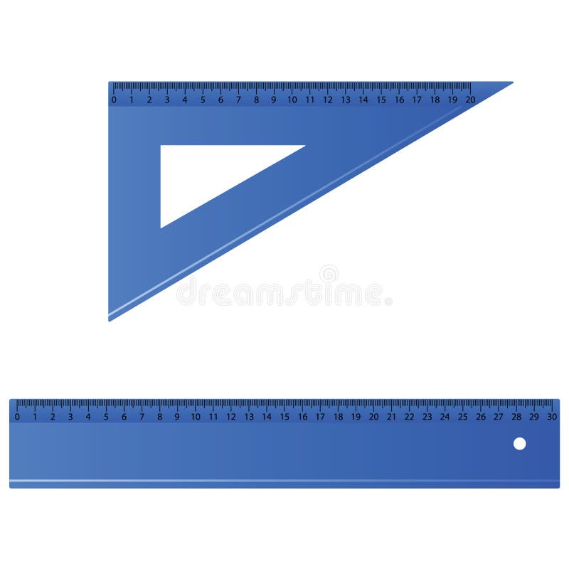 Blue Ruler Vector Illustration Stock Vector - Illustration of graphic ...