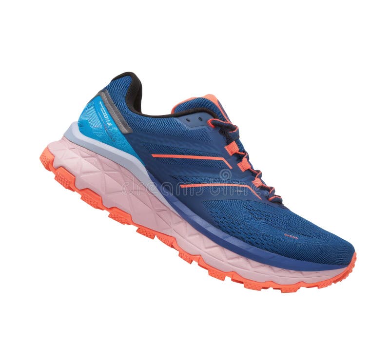 Blue Running Shoe Isolated on White Background Stock Illustration ...