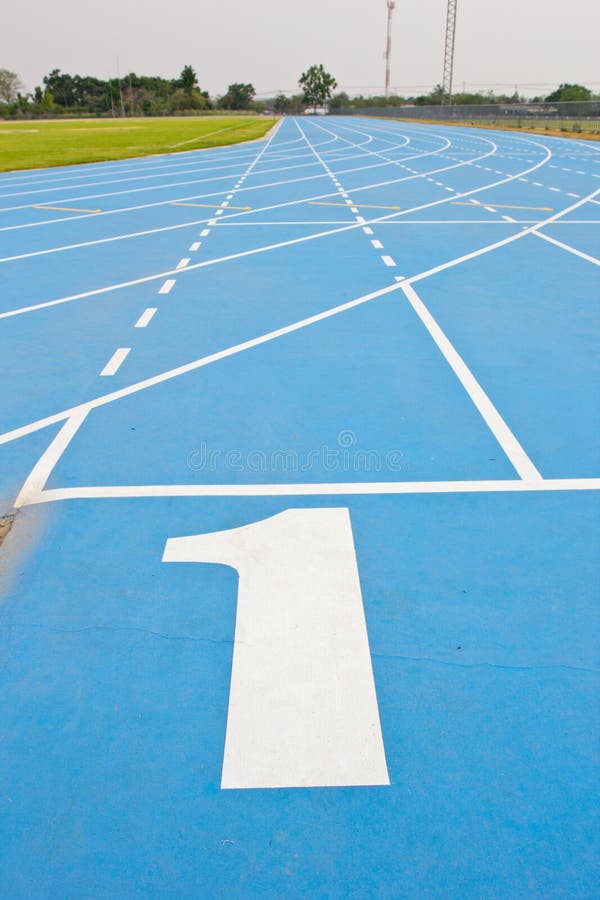 Blue running track stock photo. Image of racetrack, design - 30401286