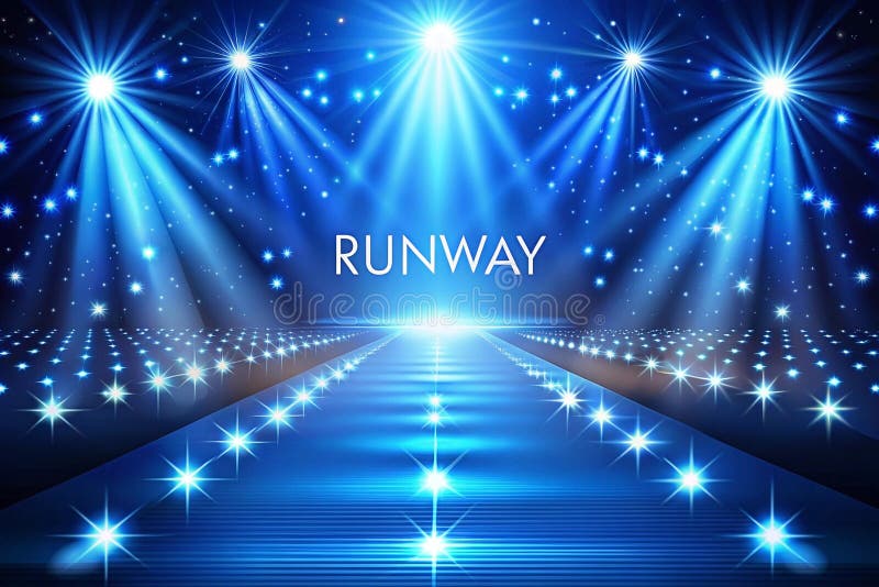 Blue Runway. the Start and End of the Stadium Track Stock Image - Image ...
