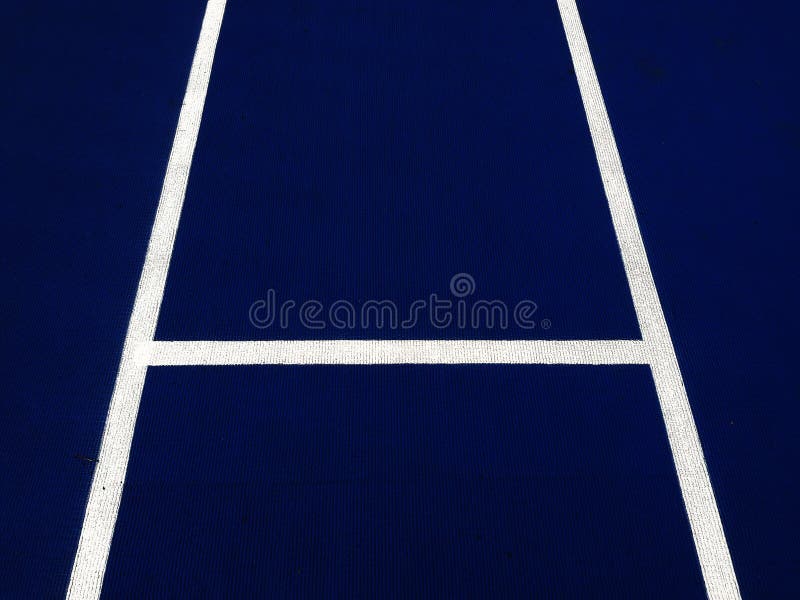 Blue Runway. the Start and End of the Stadium Track Stock Image - Image ...