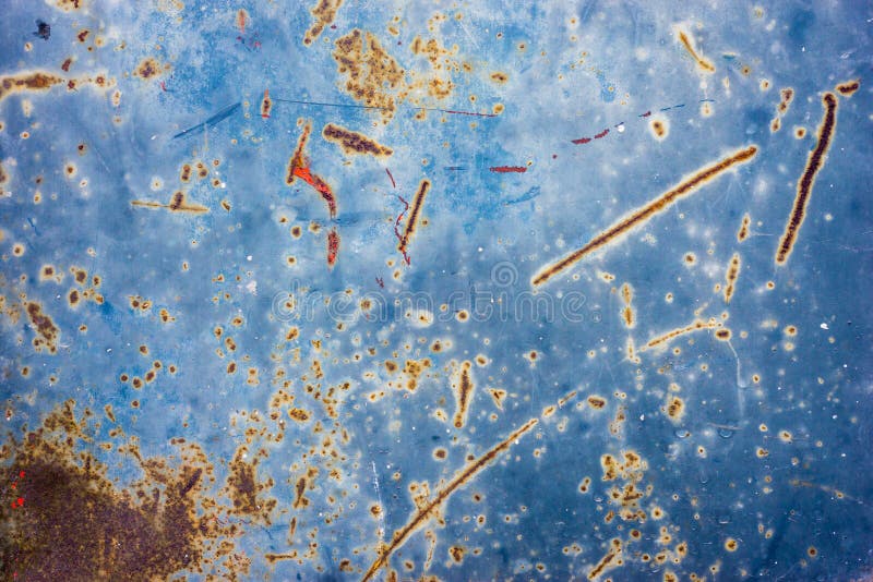 Blue Rusty old metal sheet stock photo. Image of detail - 103079362