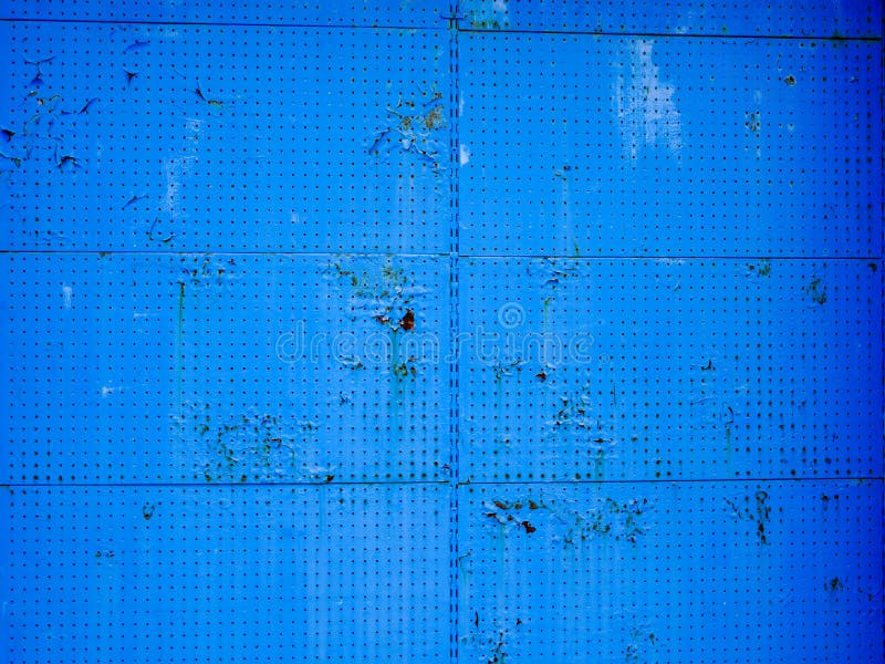 Blue Rusty Steel Rust Metal Paint Perforated Bottom Panel Old Textured ...