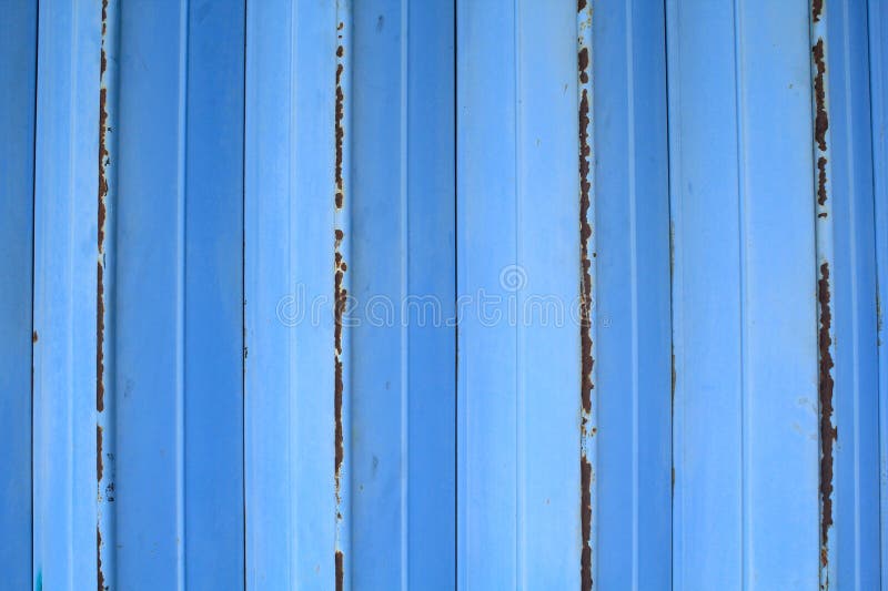 Blue and Rusty Store Gate Roller Door Stock Photo - Image of metal ...