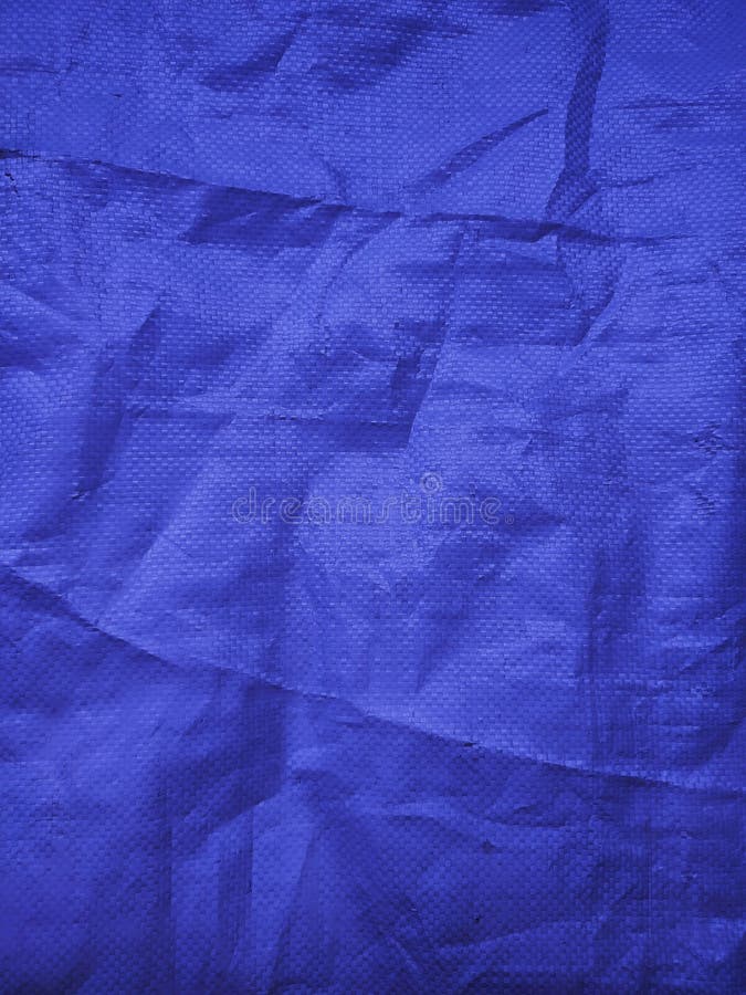 Blue Sack Texture and Pattern. Arranged on a Simple Blue Background ...