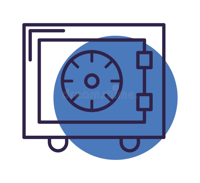 Blue safe box stock vector. Illustration of vector, banking - 247681165