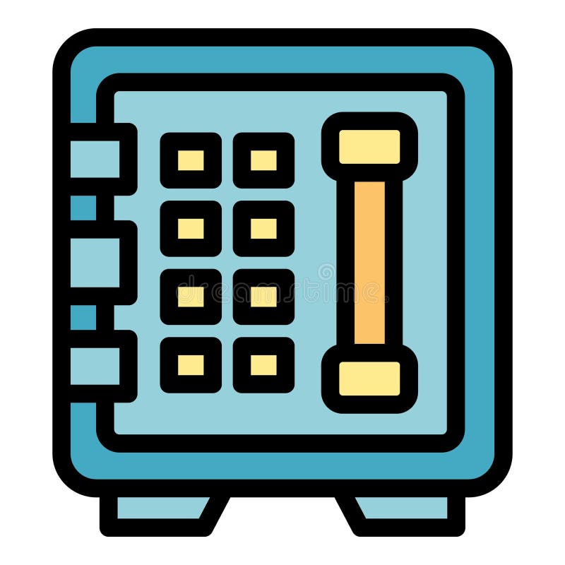 Blue Safe Box Keeping Money and Documents Secure Stock Illustration ...