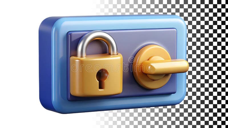 Blue Safe Box with Lock Showcasing Security Container and Vault ...