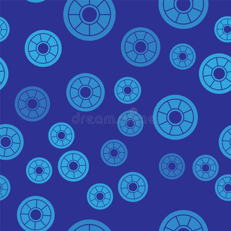 Blue Safe Icon Isolated Seamless Pattern on Blue Background. the Door ...