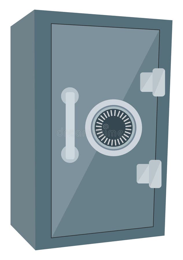 3D Safe Illustration Isolated on a White Background Stock Illustration ...