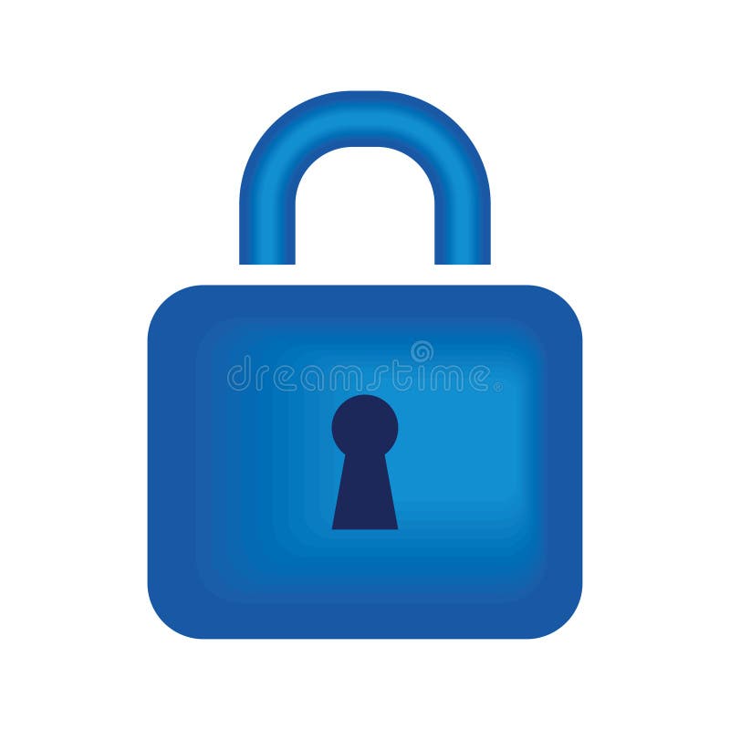 Blue safe secure padlock stock vector. Illustration of safe - 283918377