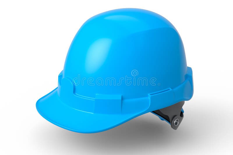 Blue Safety Helmet or Hard Cap Isolated on White Background Stock ...