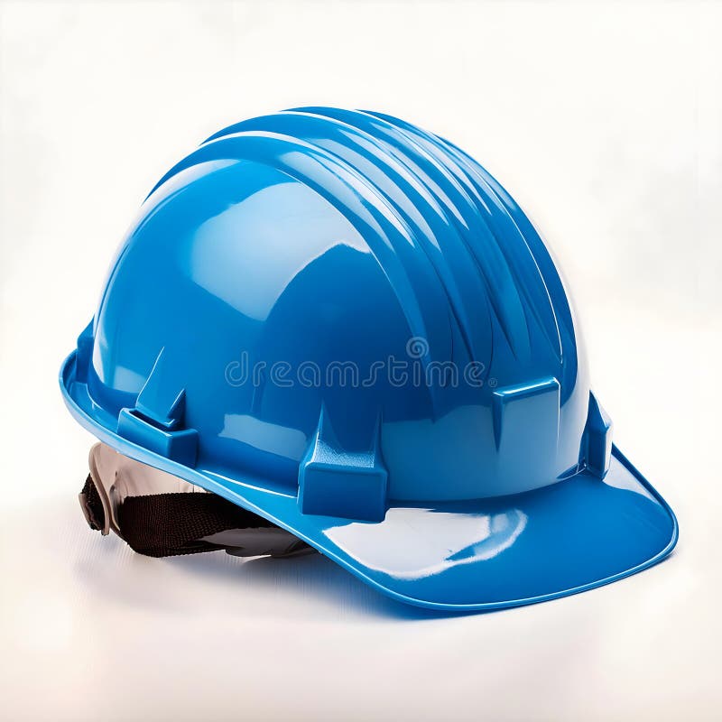 Blue safety helmet stock illustration. Illustration of work - 321354861