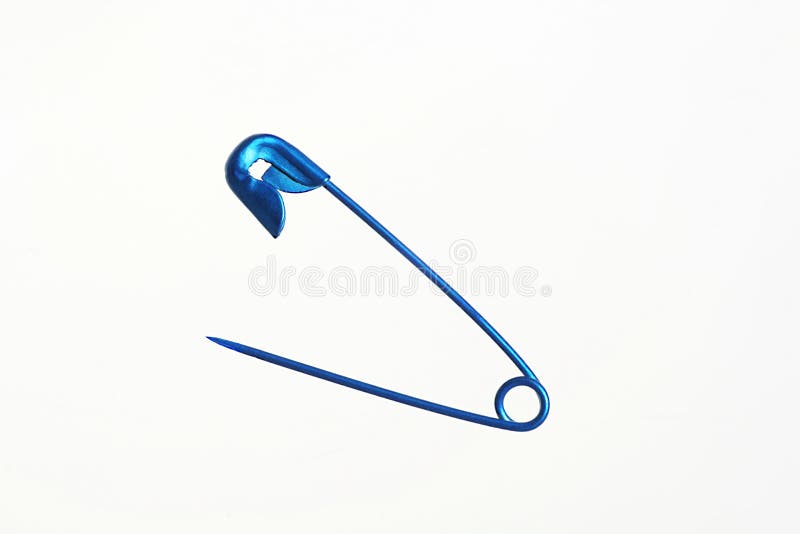 Blue Safety Pin stock image. Image of blue, lines, circle - 597715