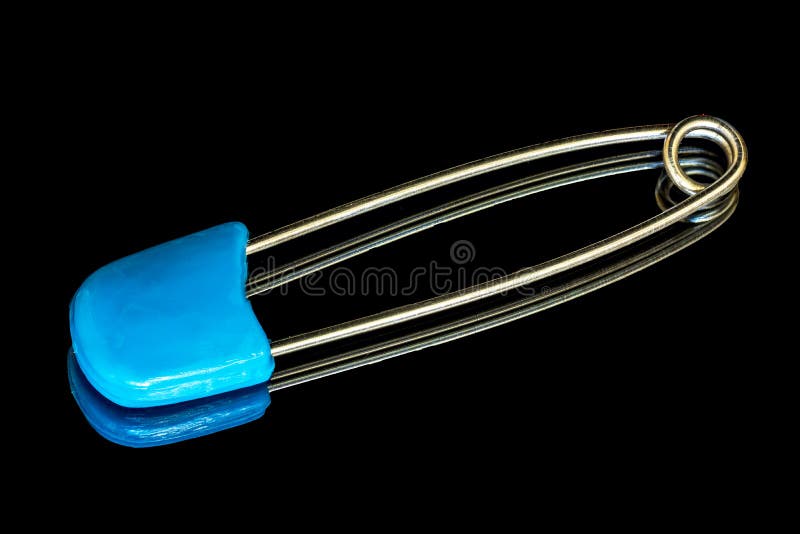 Blue Safety Pin for a Baby S Diaper Stock Photo - Image of still ...