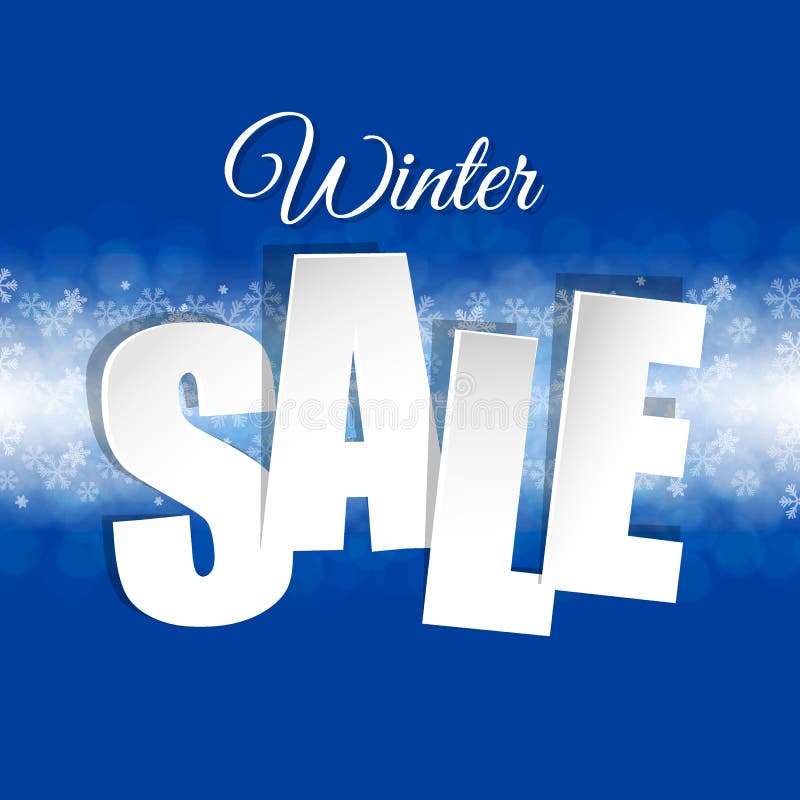 Blue Sale Poster stock vector. Illustration of retail - 195760258