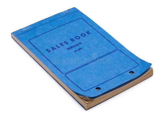 Blue Sales Book stock photo. Image of vintage, receipt - 320665190