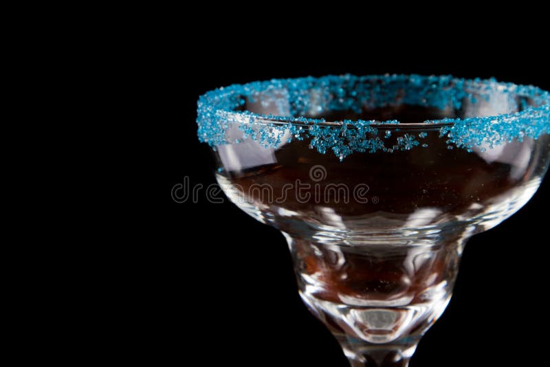 Blue Salt Rim Margarita Glass Stock Photo - Image of drink, empty: 28958416
