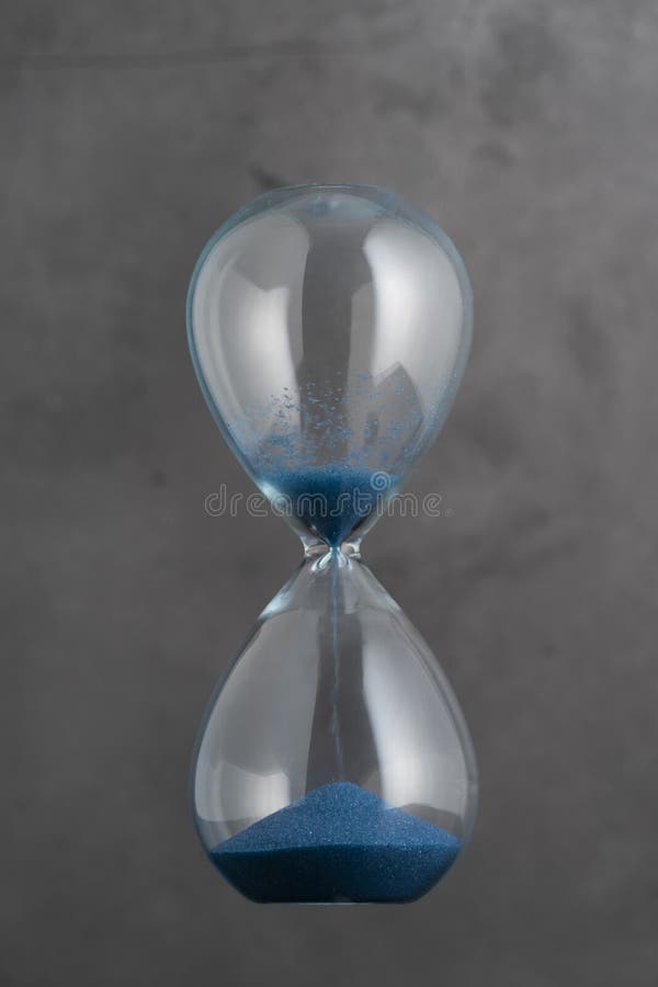 Blue Sand Hourglass on Old Background Stock Image - Image of glass ...