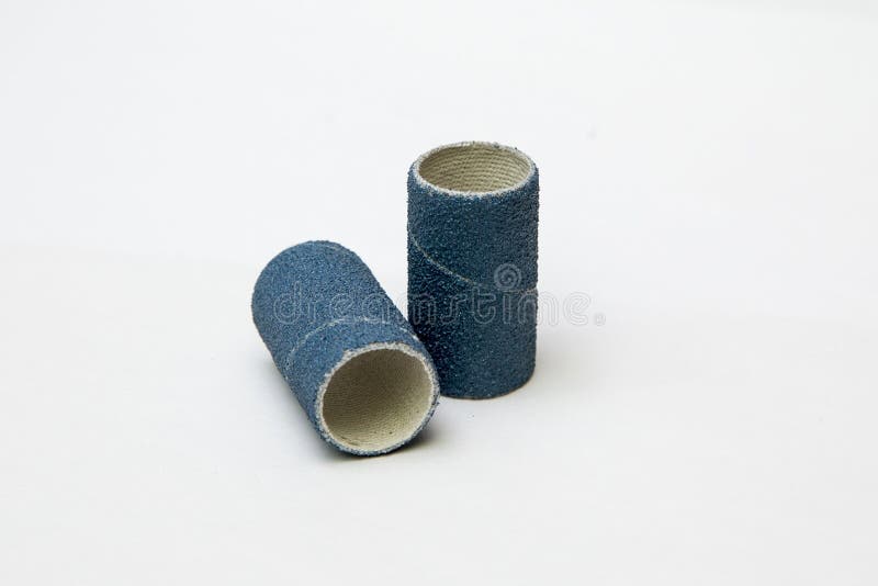 Blue Sandpaper Spiral Band Isolated Stock Image - Image of flint, brown ...