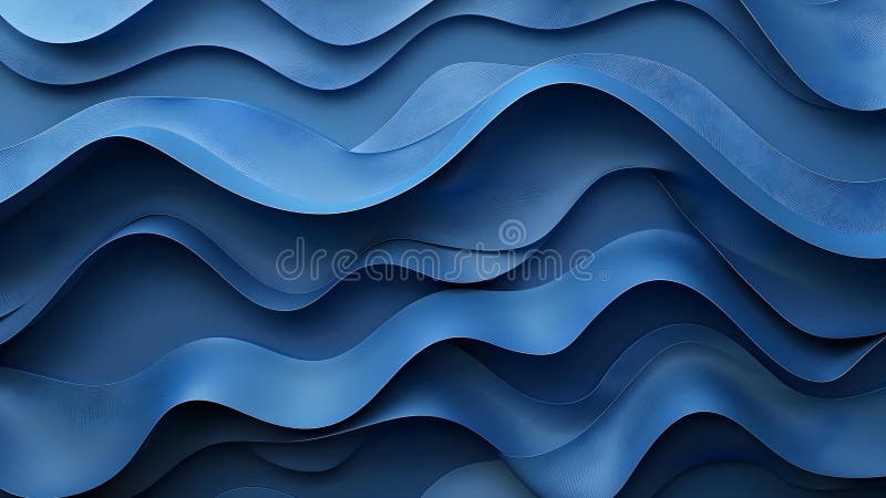 Blue Sapphire: Abstract Geometric Form with Dark Cobalt Gradient Waves ...