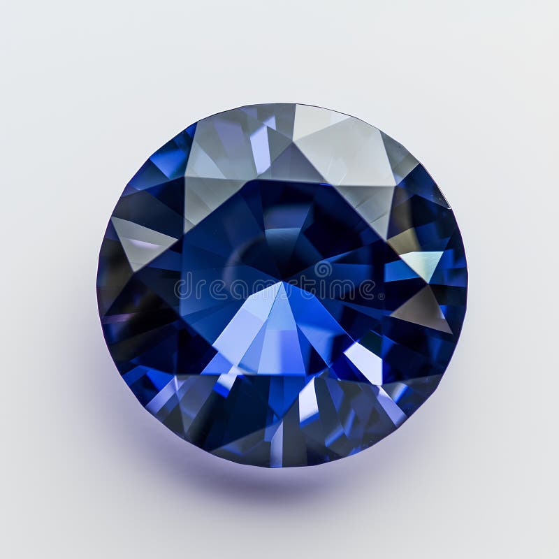 Blue Sapphire on the White Background. 3d Rendering Stock Illustration ...