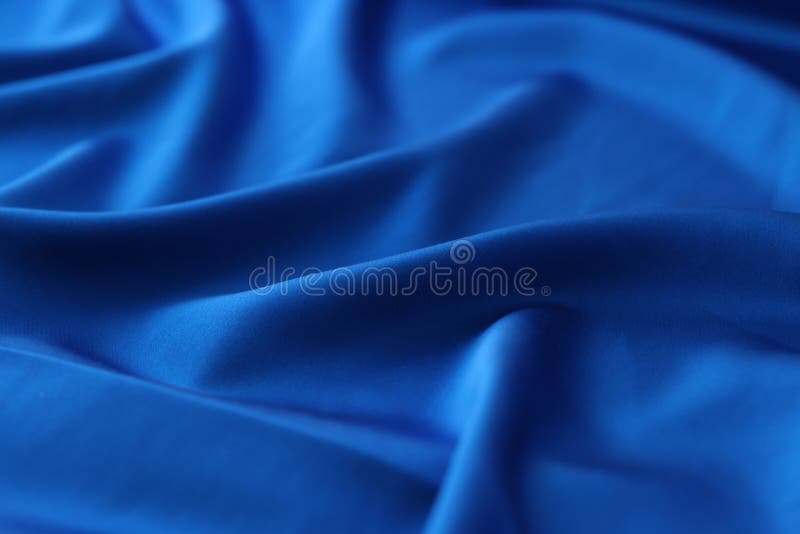 Blue Satin Fabric Closeup. Natural Fabric or Polyester Satin Concept ...