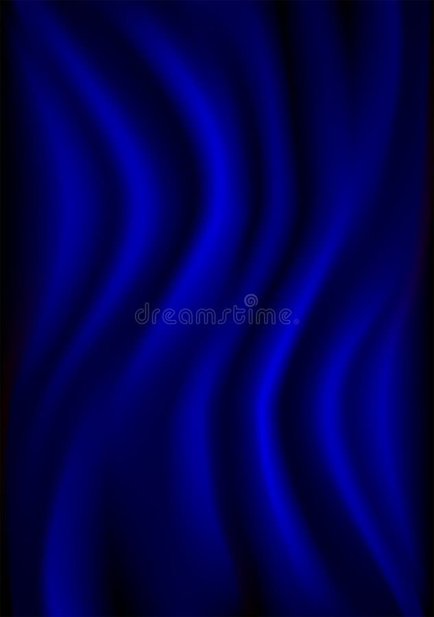 Blue Satin Ribbon Isolated on White Background. Stock Illustration ...