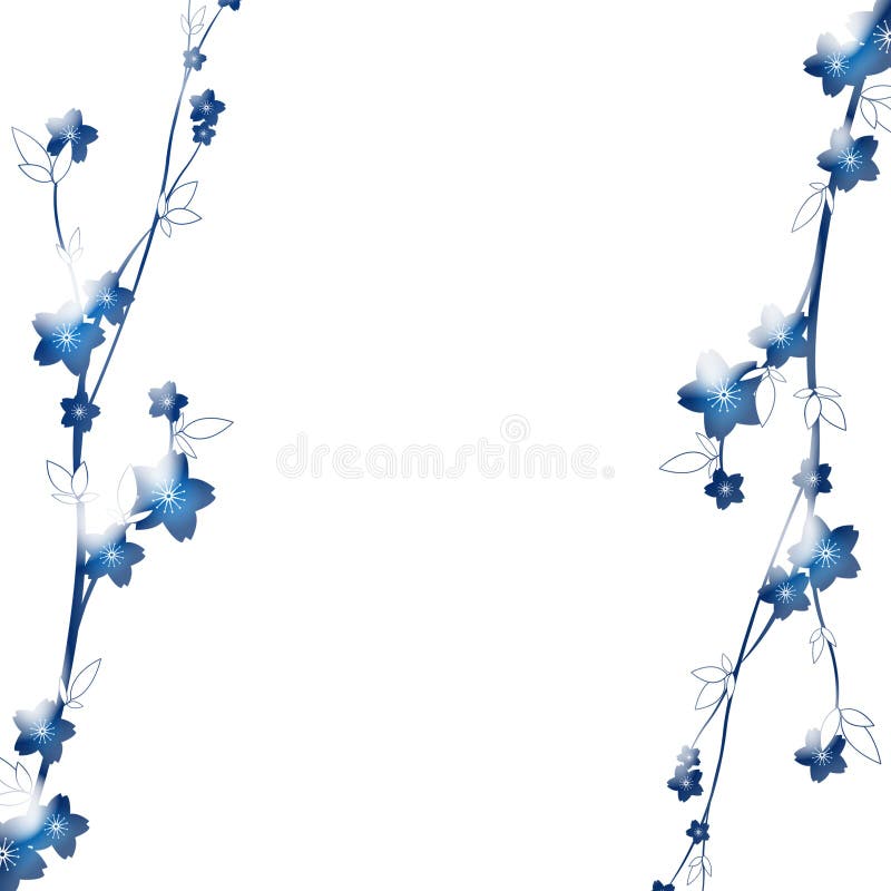 Christmas Border Blue Ornaments Stock Illustration - Illustration of ...