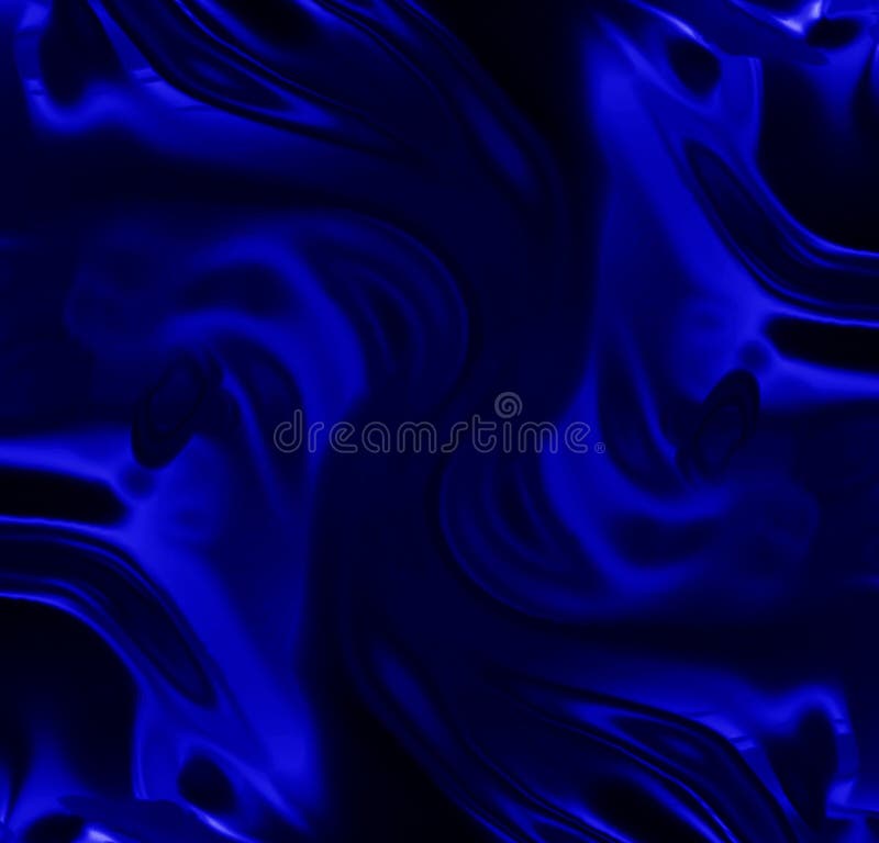 Blue Satin Ribbon Isolated on White Background. Stock Illustration ...